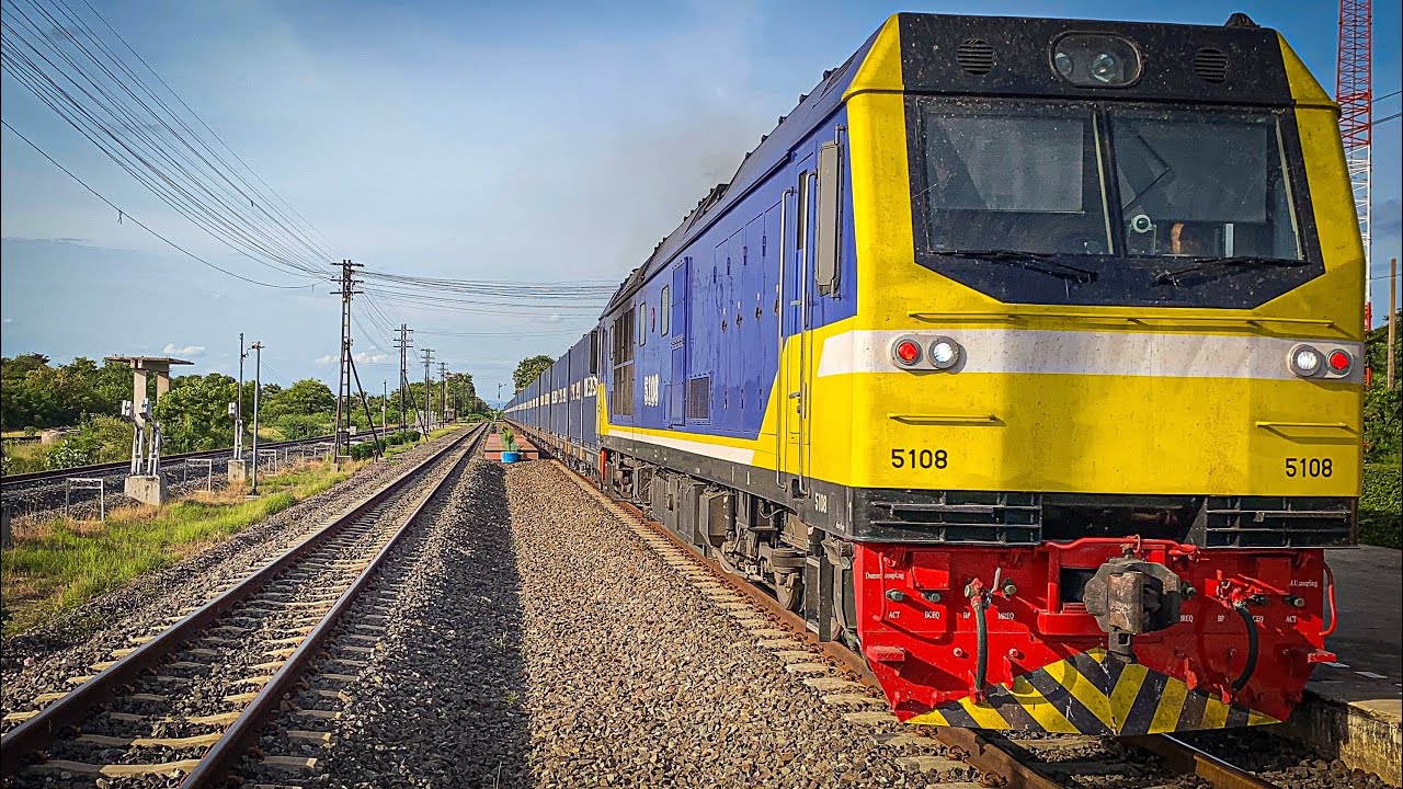 [รถไฟไทย] Freight Train No.554 Bua Yai Junction. - Map Ta Phut ...