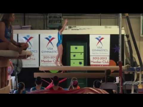 Charlene's 1st place balance beam win - YouTube