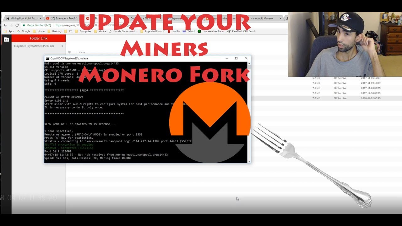 Monero Fork, Update, Beware Outdated Miners! - YouTube