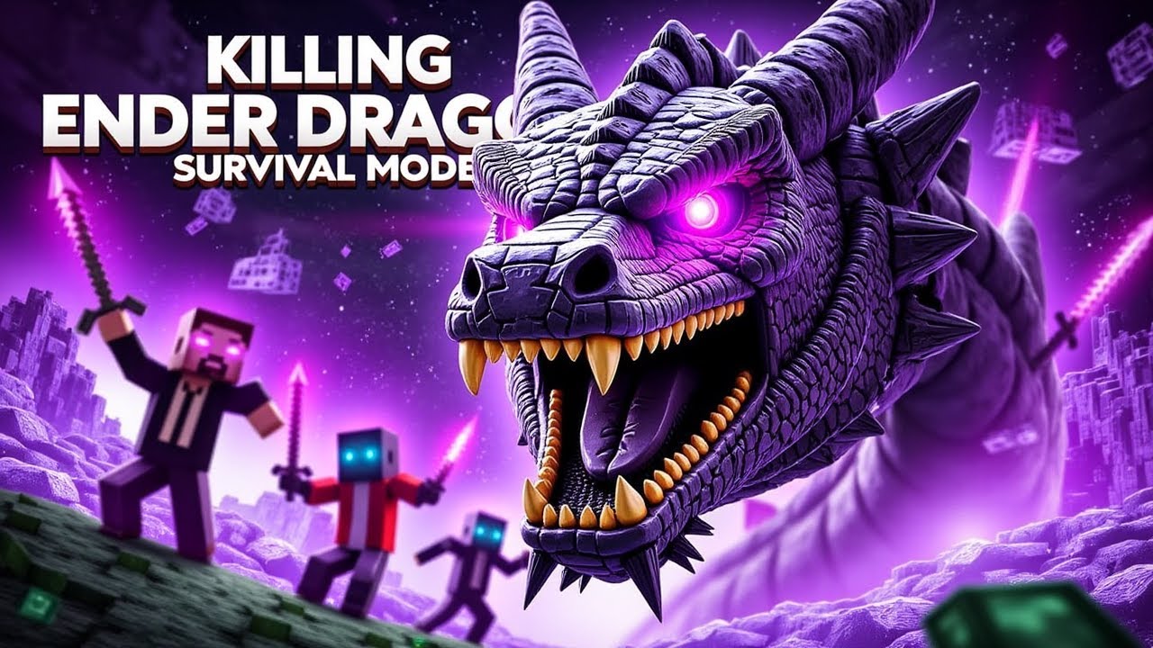 Minecraft Survival | Killing Ender Dragon | With My Buddies | In 3 hour ...