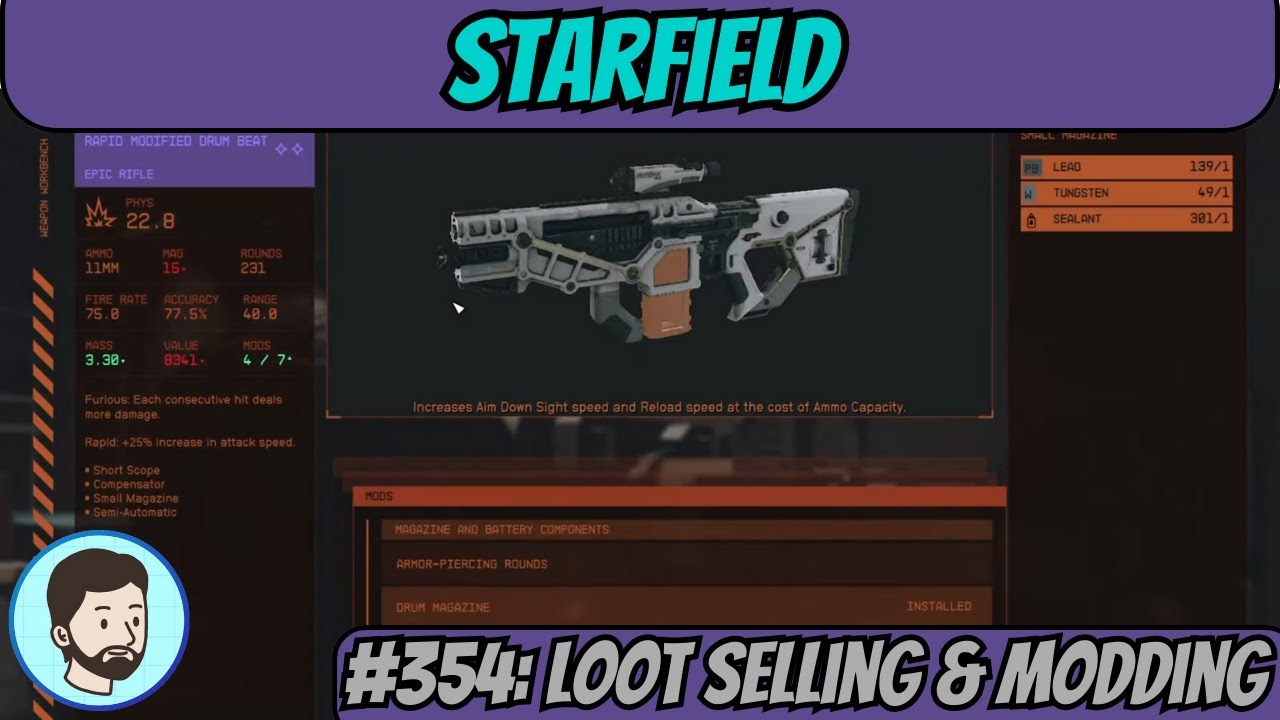 Starfield (PC) - Part 354: Loot Selling & Modding - YouTube