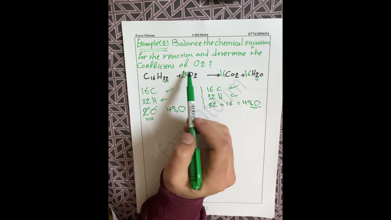 Chapter three ( part four ) : Balancing Chemical equation and ...