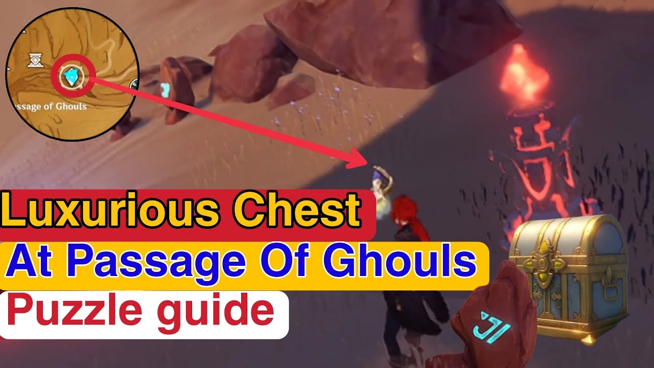 4 Pyro Totems At Passage Of Ghouls puzzle guide |weathered obelisks ...
