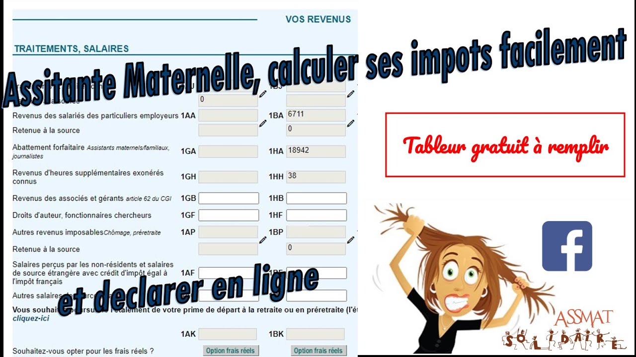 Calcul des impôts et déclaration pour les assistantes maternelles - YouTube