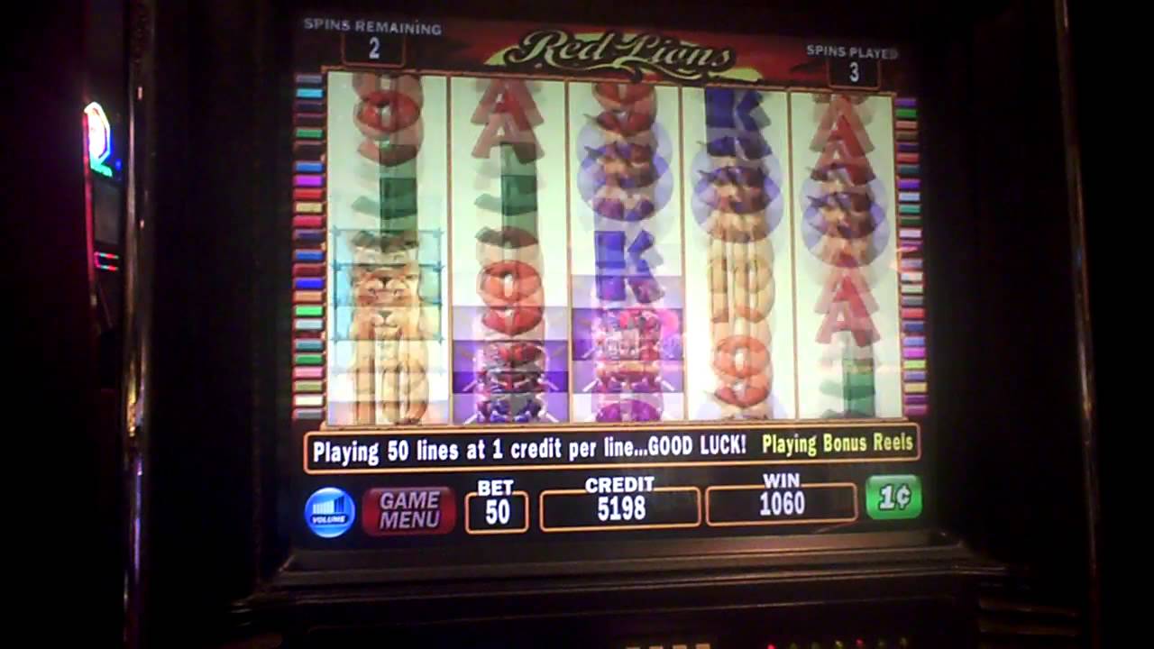 Red Lions Slot Machine Bonus - YouTube