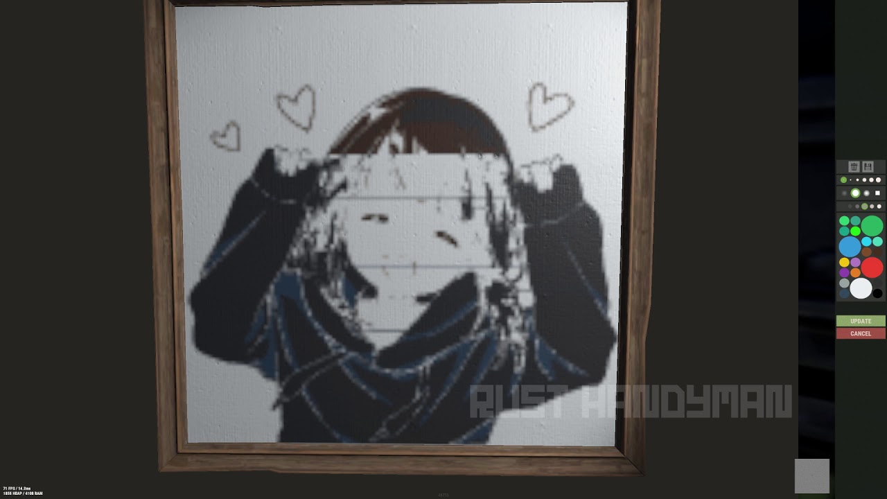 Cute anime girl (Sorry I don't know her name)- Rust Painting (Rust ...