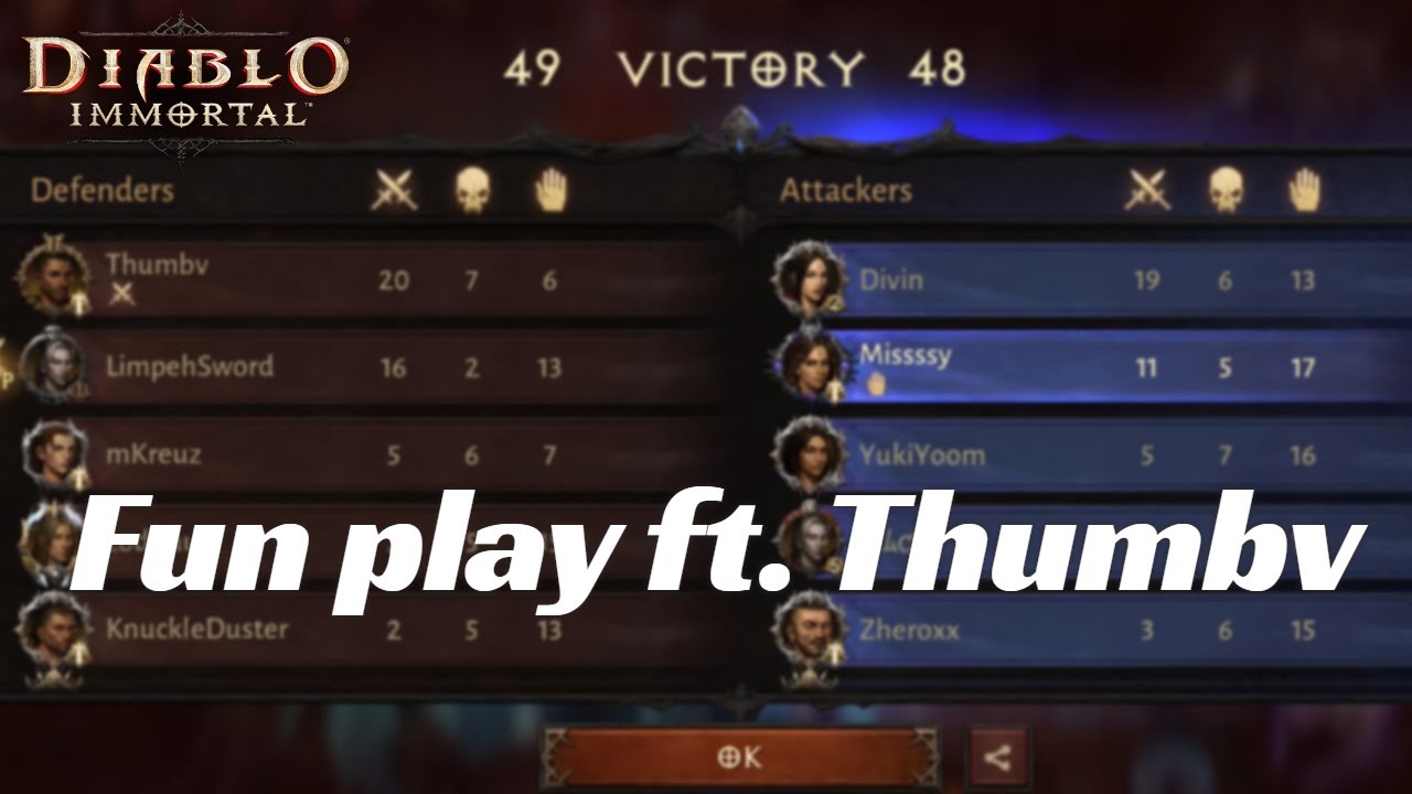 Wizard PVP Battleground 07 | Fun Play ft. Thumbv | Diablo Immortal ...