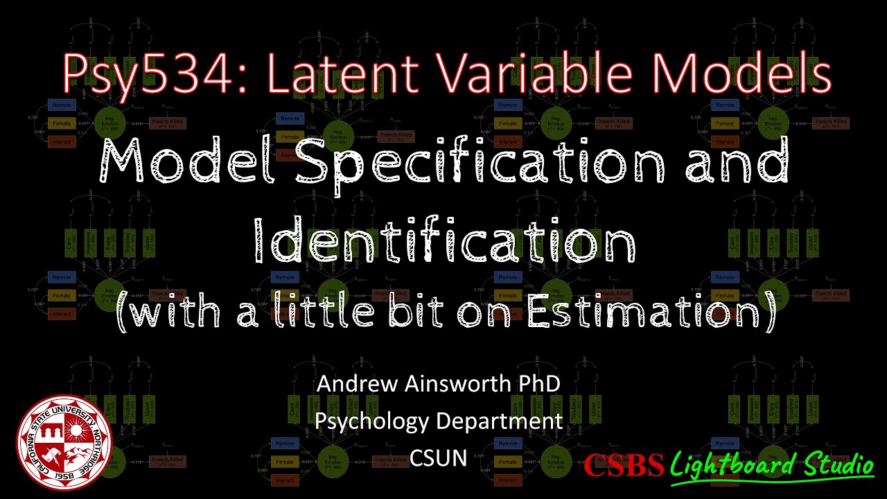 Psy534: Lecture #5 - Specification, Identification, Estimation - YouTube