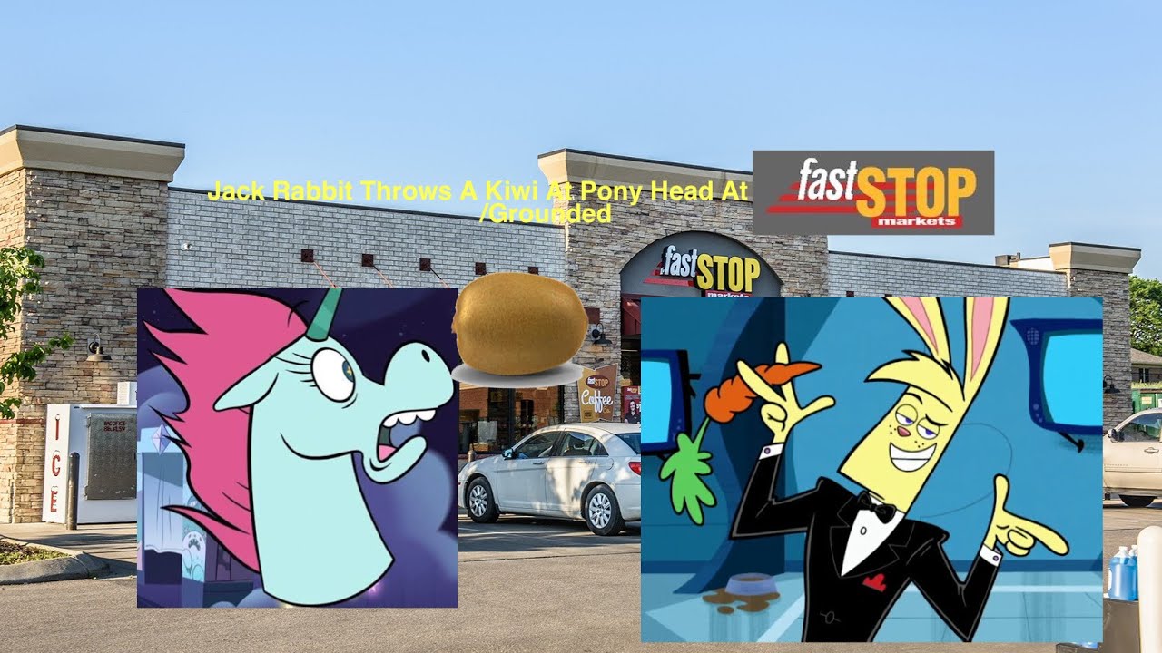 Jack Rabbit Throws A Kiwi At Pony Head At Fast Stop Markets/Grounded ...