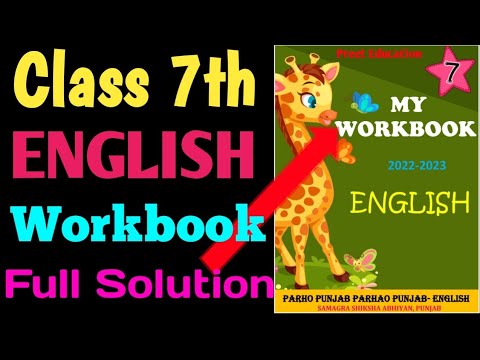 7th class English workbook fully solved | class 7th English workbook ...
