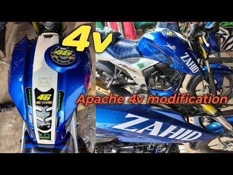 Apache 4v full bike modified vidro | modification sticker , - YouTube