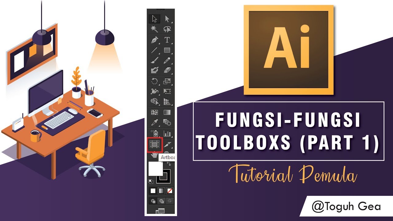 Tutorial Adobe Illustrator Fungsi Tools Pada Toolbox/toolbar #Part1 #tutorial adobe illustrator ...