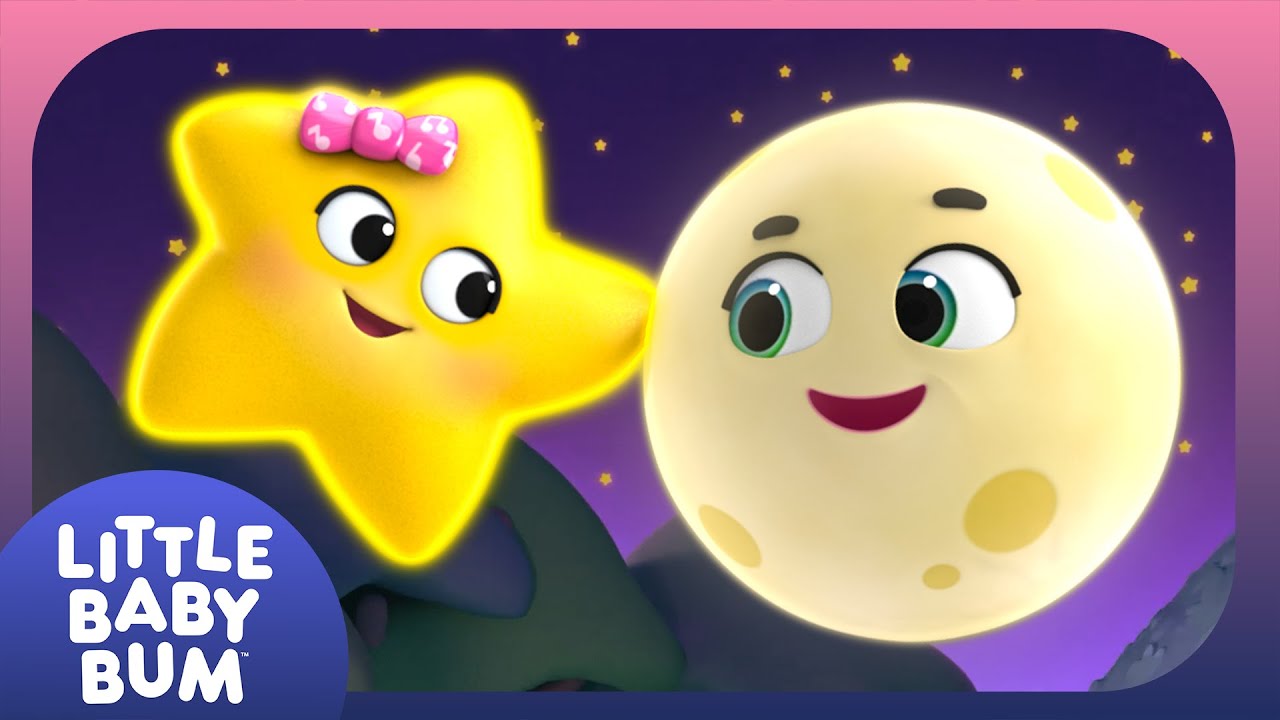 Moon & Stars Music Loop | Little Baby Bum | Baby Sensory Songs | Calm ...