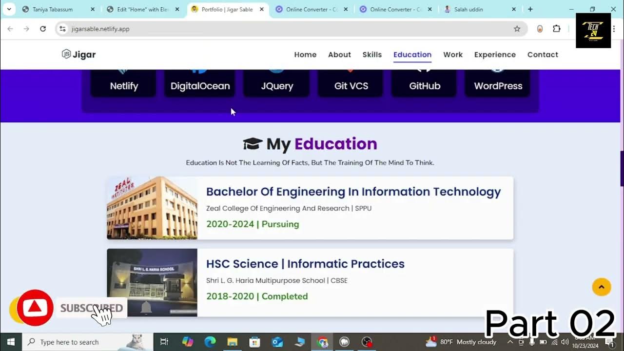 Portfolio website design with wordpress | part 2 - YouTube