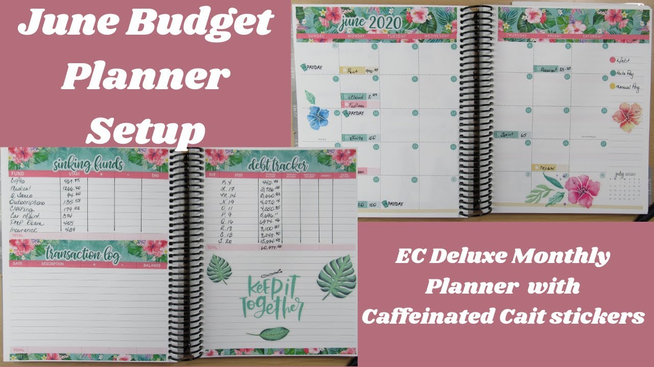 Plan with Me| June Budget Planner Setup| EC Deluxe Monthly Planner ...