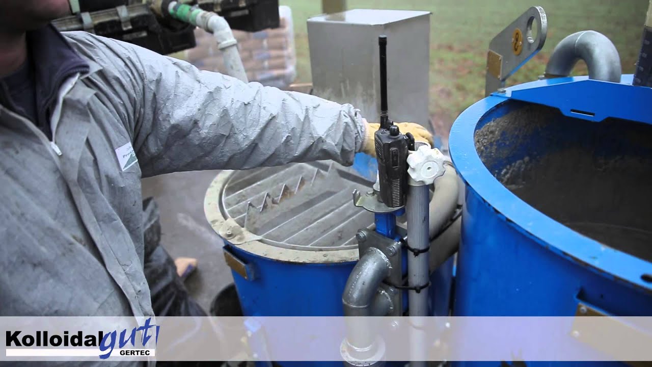 GERTEC: grout plant IS-38-E duct relining cavity filling - YouTube