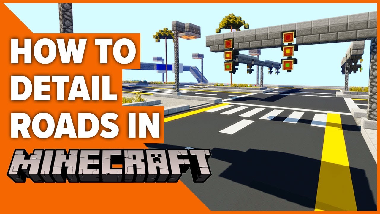 How To Detail Modern Roads In Minecraft - YouTube