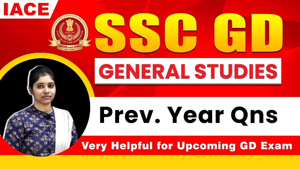 SSC GD Previous Year Questions - General Studies : 1 || Useful for ...