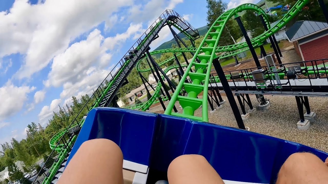 ALL NEW Midnight Flyer Roller Coaster 4K POV! | Santa’s Village New ...