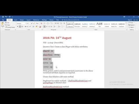 TCS Proctored assessment 14th August | Java program - YouTube