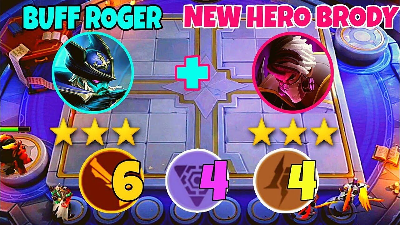 MAGIC CHESS NEW UPDATE BUFF ROGER 3 STAR AND NEW HERO BRODY 3 STAR NEW ...