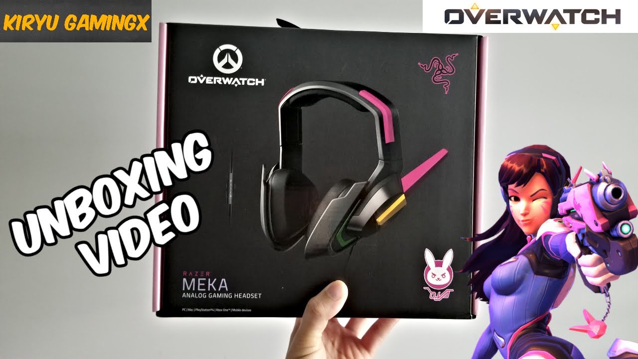 UNBOXING - THE RAZER MEKA D.VA HEADPHONES! LOVE D.VA!!!! - YouTube