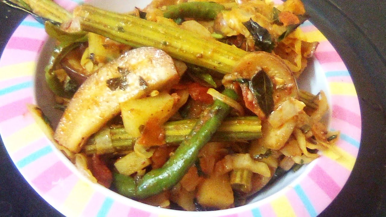 Mixed vegetables palya - YouTube