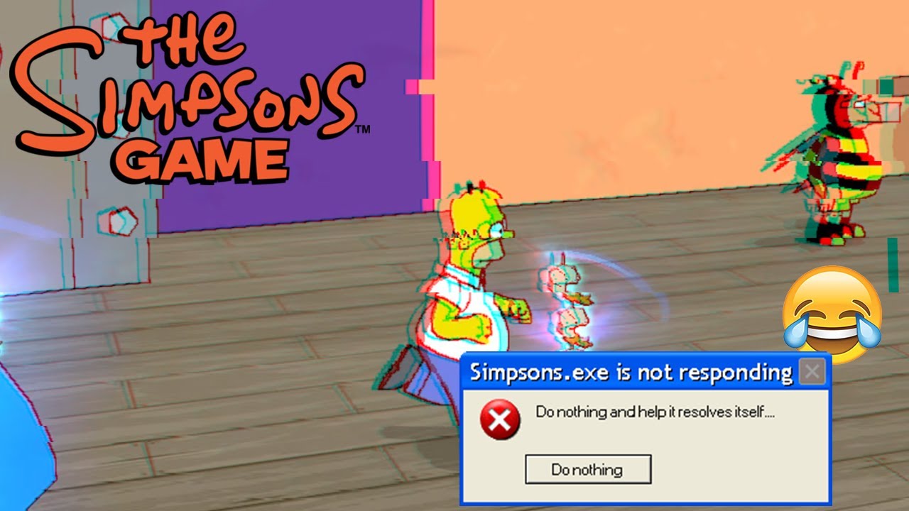 simpsons.exe has crashed XD - The Simpsons Game (PS3 Edition) #2 - YouTube