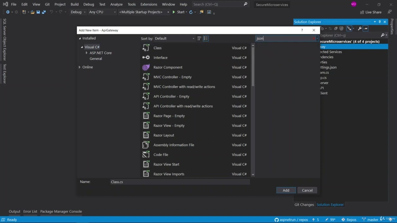 11 2 Adding Ocelot Api Gateway Microservices Youtube