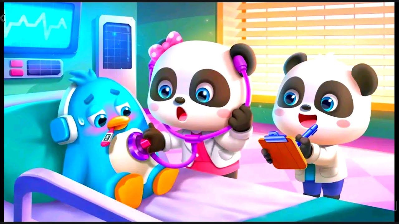 panda cartoon/Panda doctor 🐼/cartoon/cartoon video/kid's/ cartoon song ...