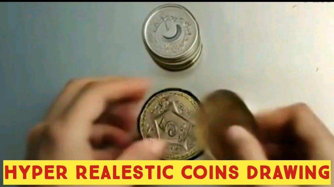 Realistic Drawing of Pakistani Currency Coins"|How to draw Hyper ...