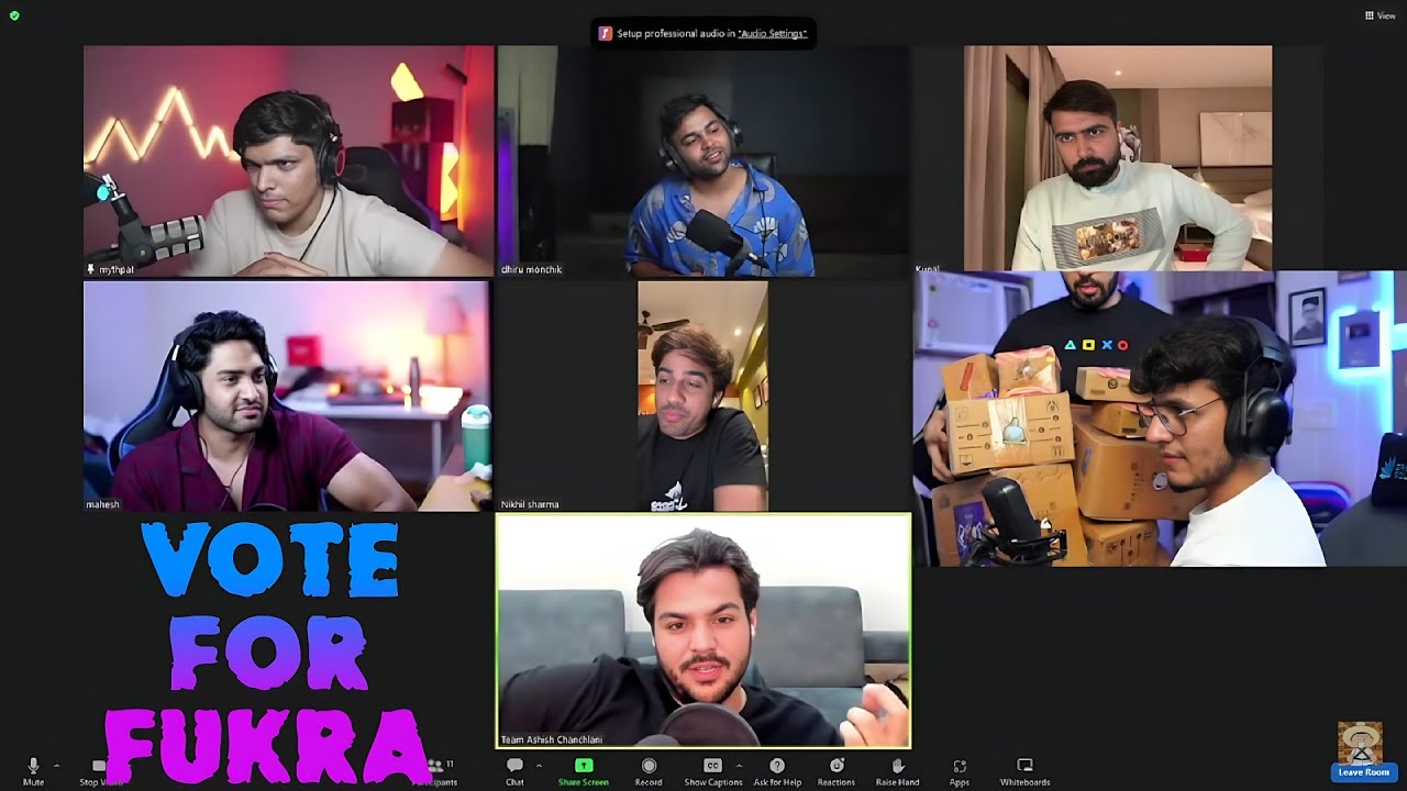 biggest youtuber live triggered insaan || vote for fukra insaan - YouTube