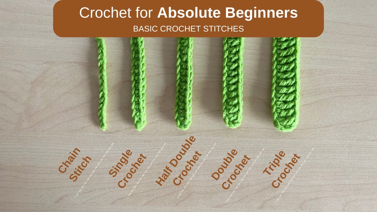 Basic Crochet Stitches For Absolute Beginners | Crochet With Hannah ...