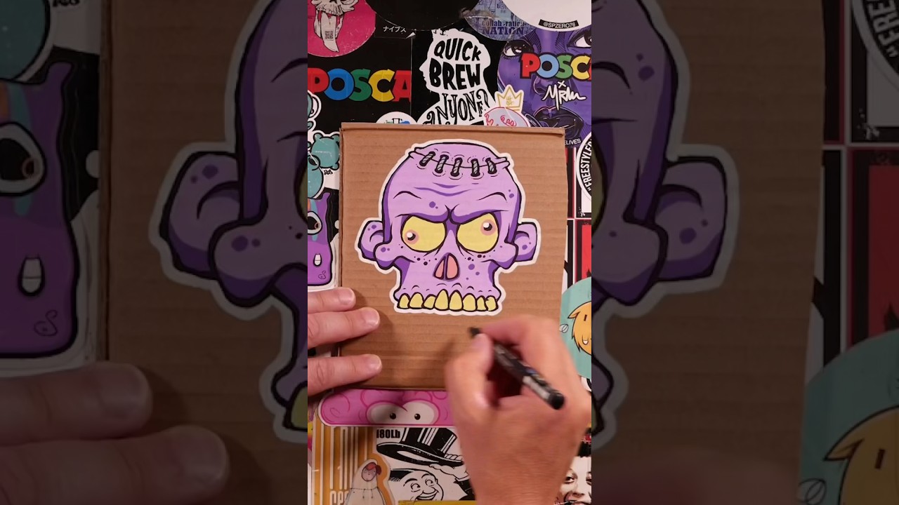 I love drawing Posca zombies - YouTube