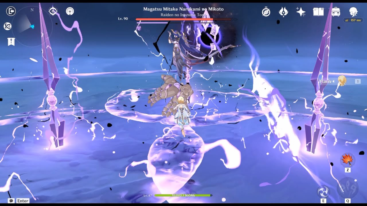 Genshin Impact: Raiden Boss Fight - Solo Traveler [No Food, 4 Star ...