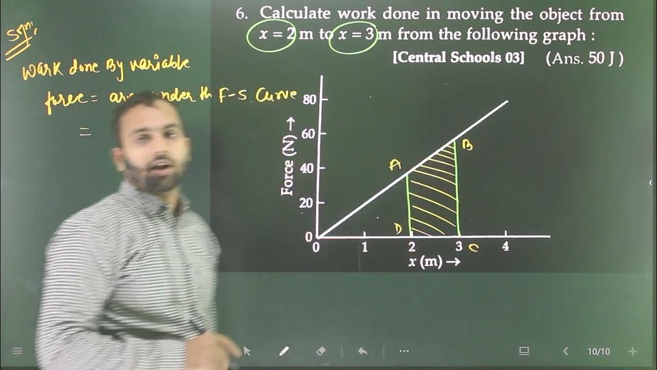 Pfp-6 work ,power &energy 11th physics numericals based on work done by variable force - YouTube