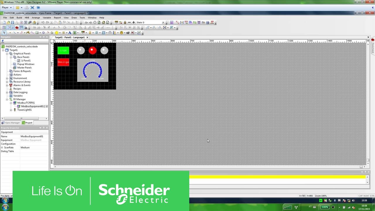11-Simulando uma aplicação no Vijeo Designer e Unity Schneider Electric ...