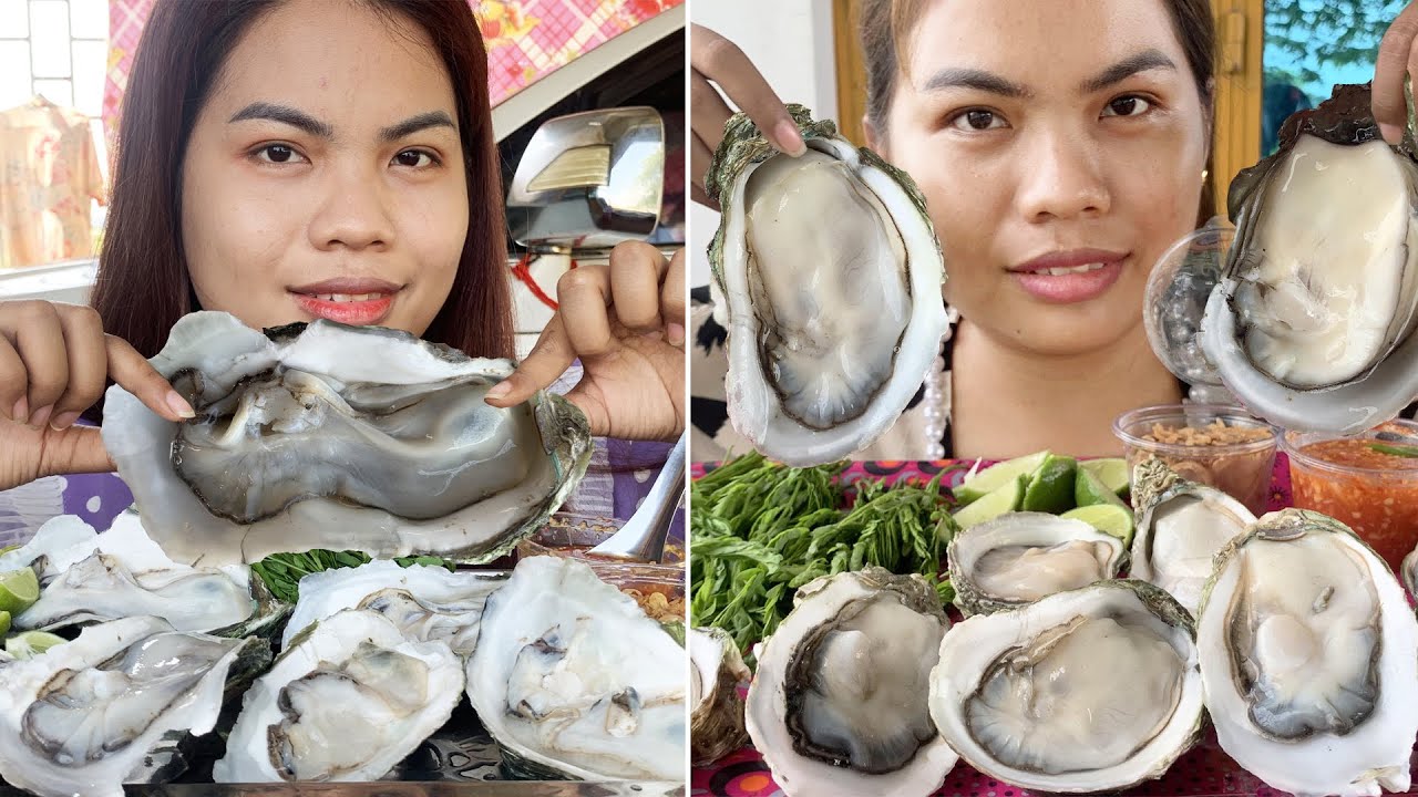 mukbang raw oysters | eating show (mix video) - YouTube