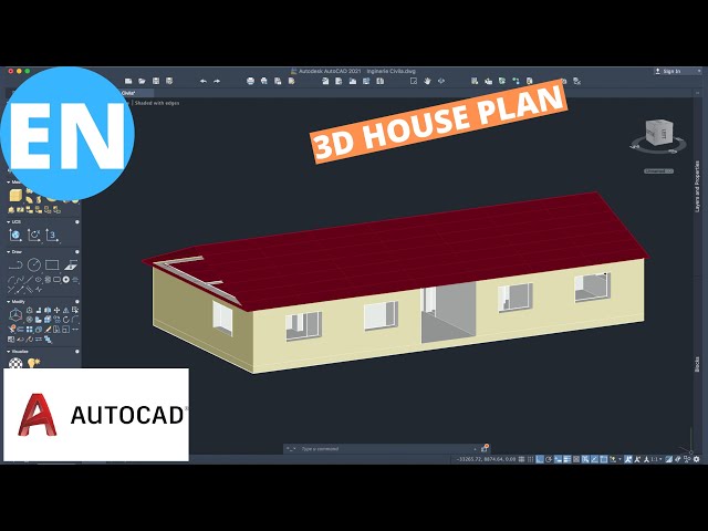3d Building Drawing In Autocad