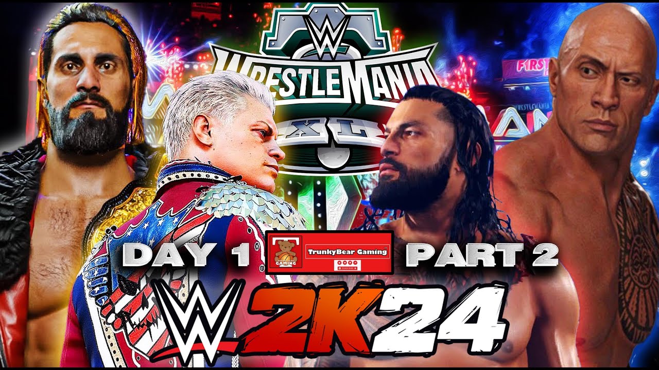 WRESTLEMANIA XL (40) | DAY 1 PART 2 | WWE 2K24 PC GAMEPLAY | 4K UHD ...