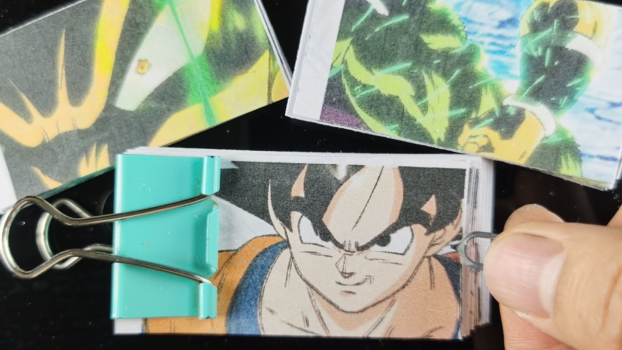 Go all out, Dragon Ball, Goku Snow Battle | Flip Book Cartoon Anime ...