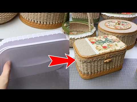 DIY Tissue Storage Box Basket #diy #handmade #craft