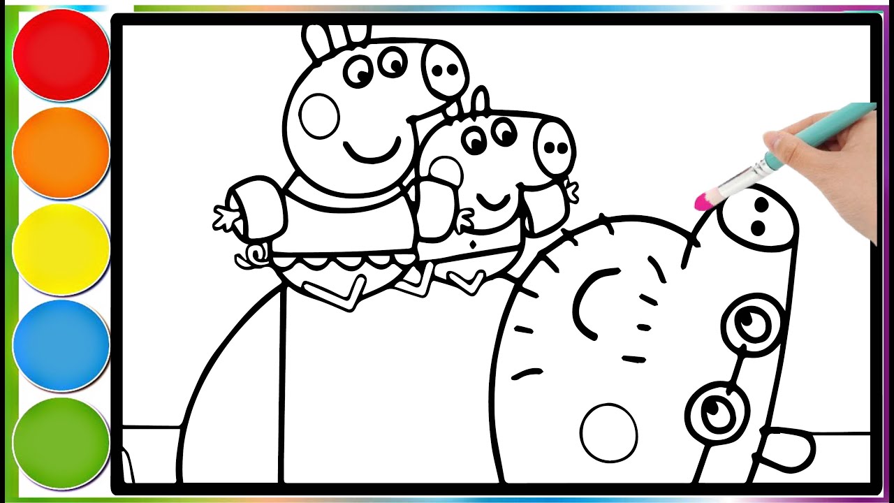 Peppa Pig and her brother George playing with Dad at the beach _ Learn ...