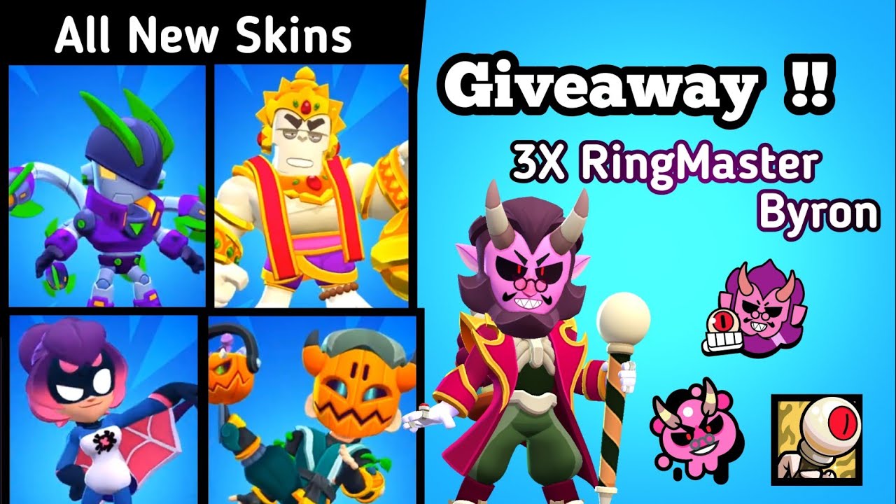 3x RingMaster Byron Giveaway & All new Skins from Brawl Talk # ...