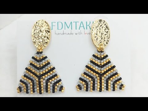 Ücgen Miyuki Küpe Yapımı