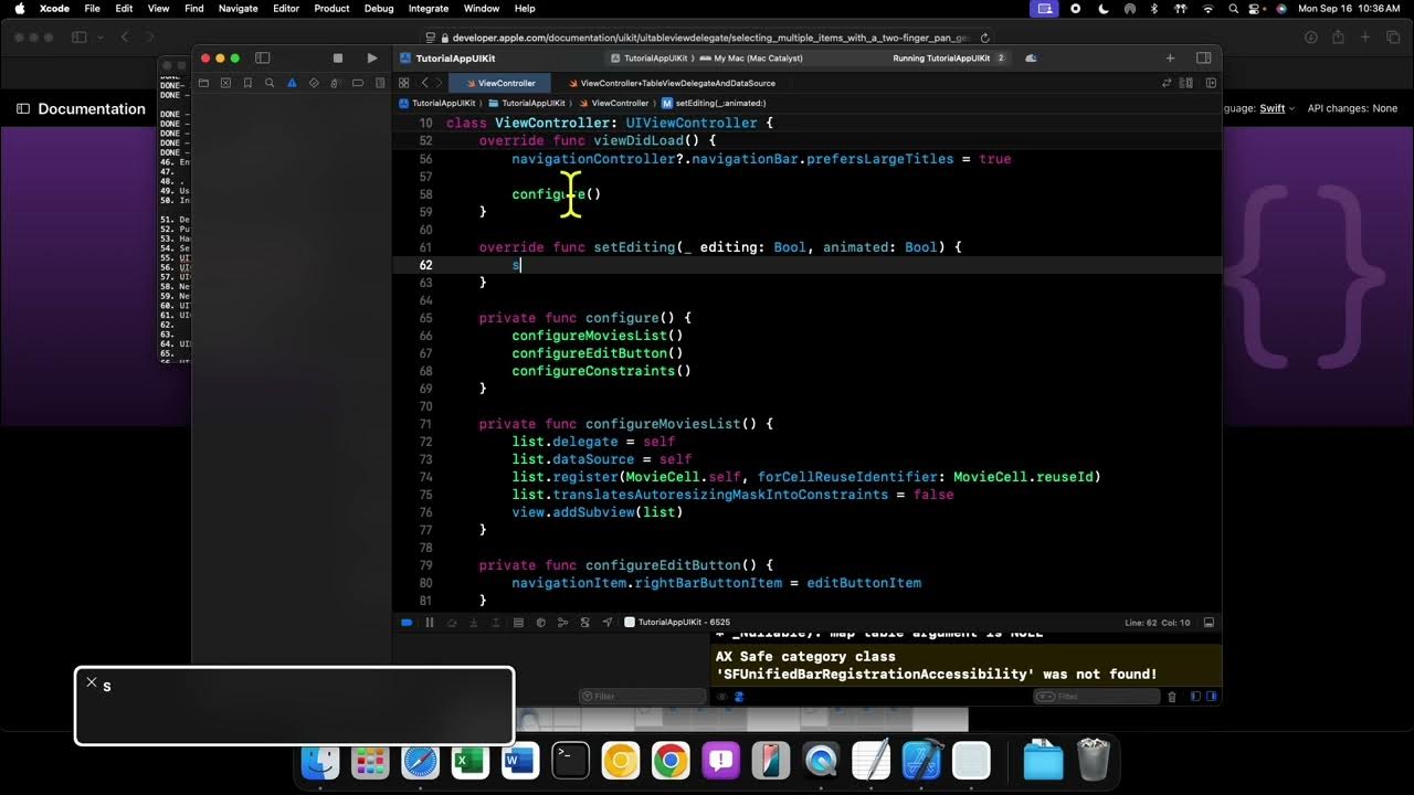 iOS Development with UIKit - 46 - Putting a UITableView Into Edit Mode - YouTube
