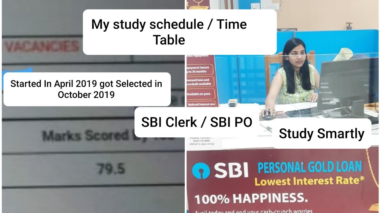 How to clear SBI Clerk In First Attempt / My Study Time Table / SBI PO ...