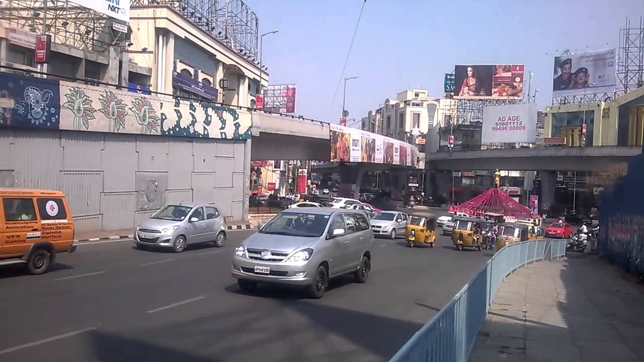 panjagutta junction in Hyderabad city - YouTube