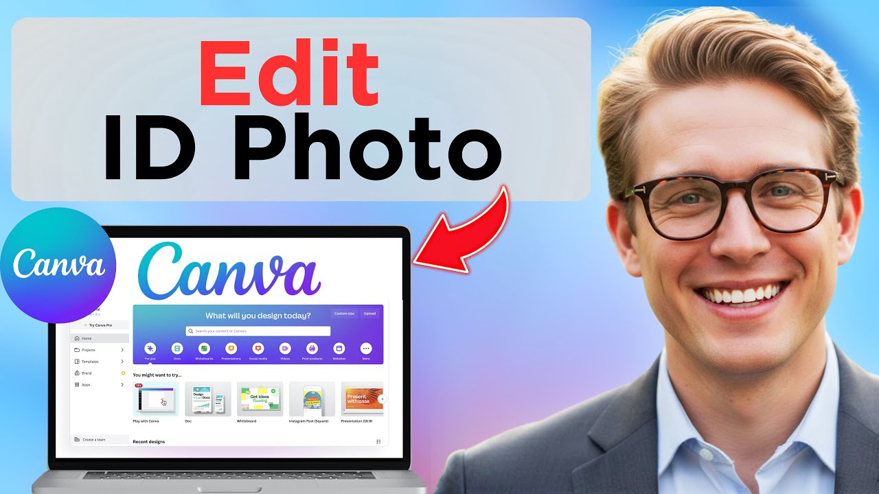 How To Edit Photo ID With Formal Attire Using CANVA Magic Edit + BG ...