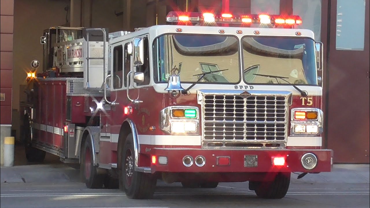 San Francisco Fire Dept. Engine 5 & Truck 5 Responding - YouTube